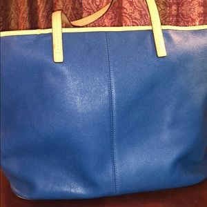 Coach | Bags | Coach Blue Tote | Poshmark